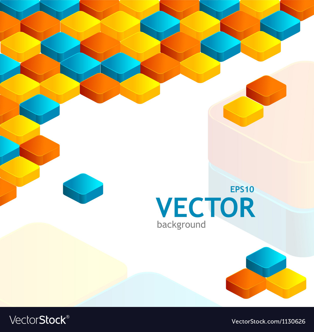 Abstract cube background Royalty Free Vector Image