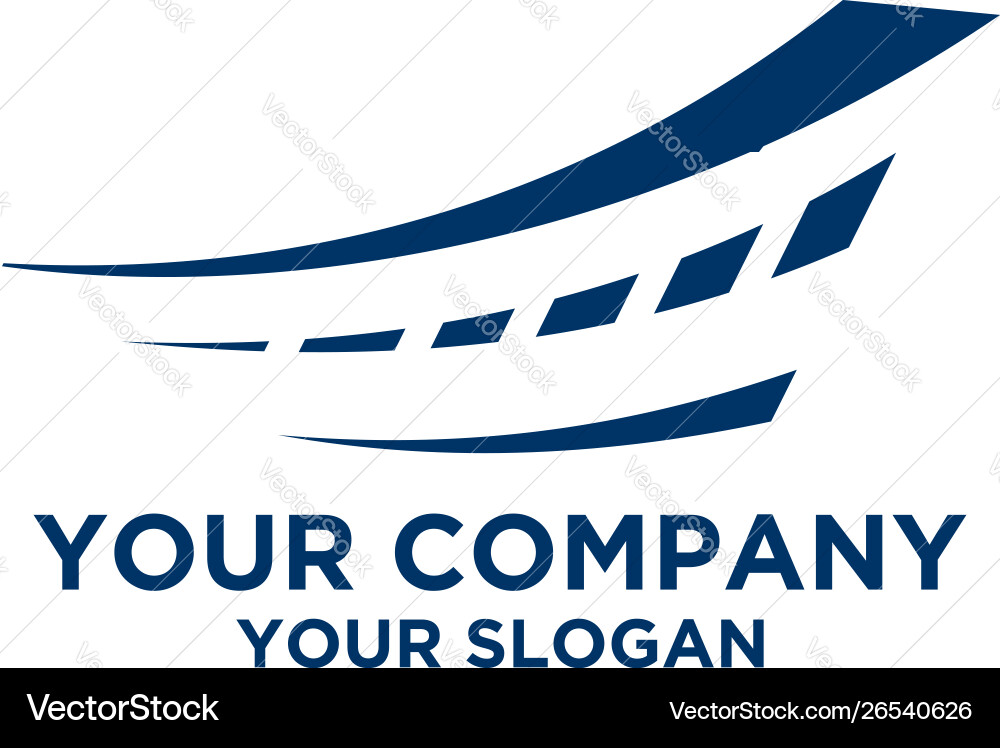 Blue street insurance logo design Royalty Free Vector Image