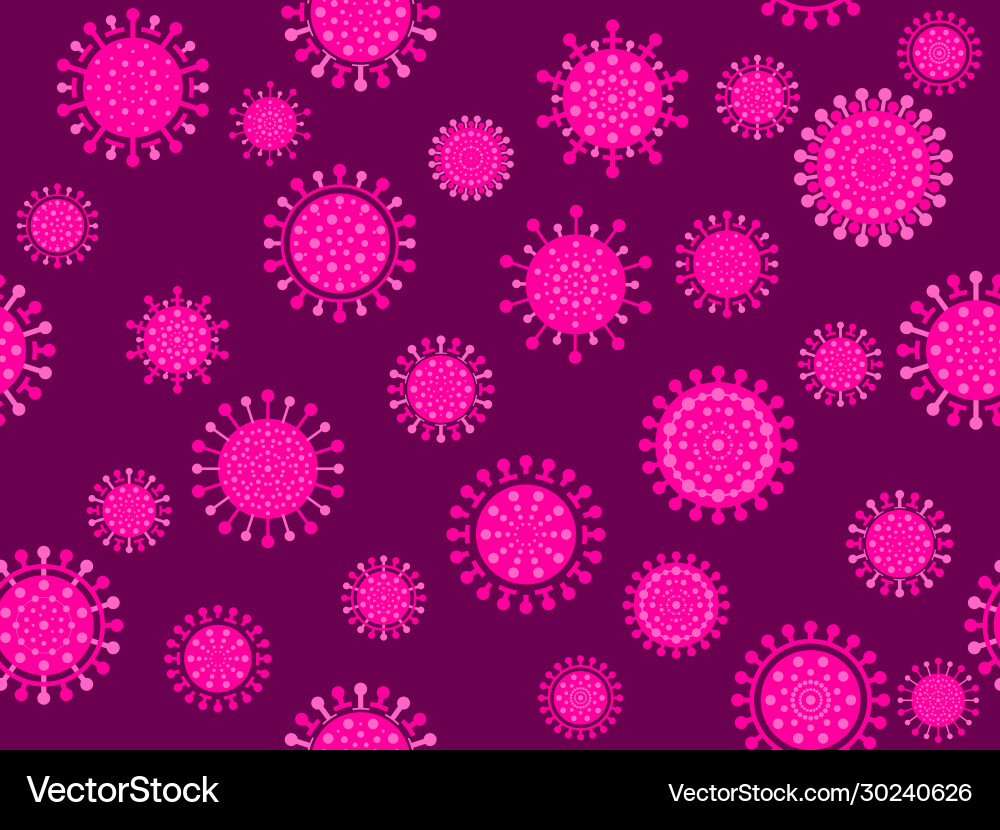 Coronavirus disease covid-19 virus cell seamless Vector Image