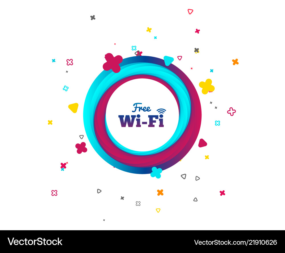 Free wifi sign symbol wireless network Royalty Free Vector