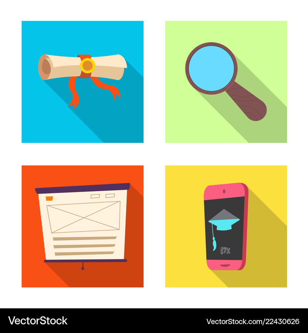 Isolated object of education and learning sign Vector Image