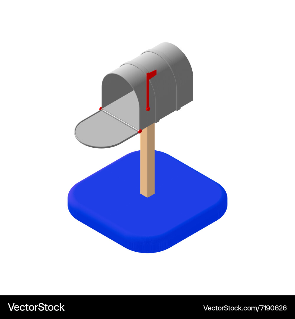 Isometric mail icons 3D Pictograms mailbox email Vector Image
