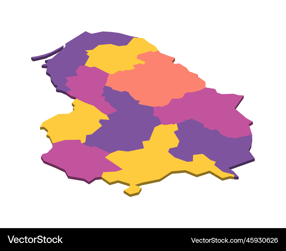 Lithuania political map of administrative Vector Image