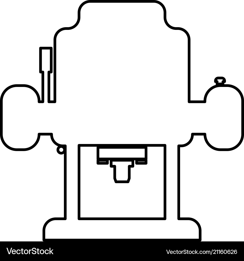 Milling cutter icon black color flat style simple Vector Image