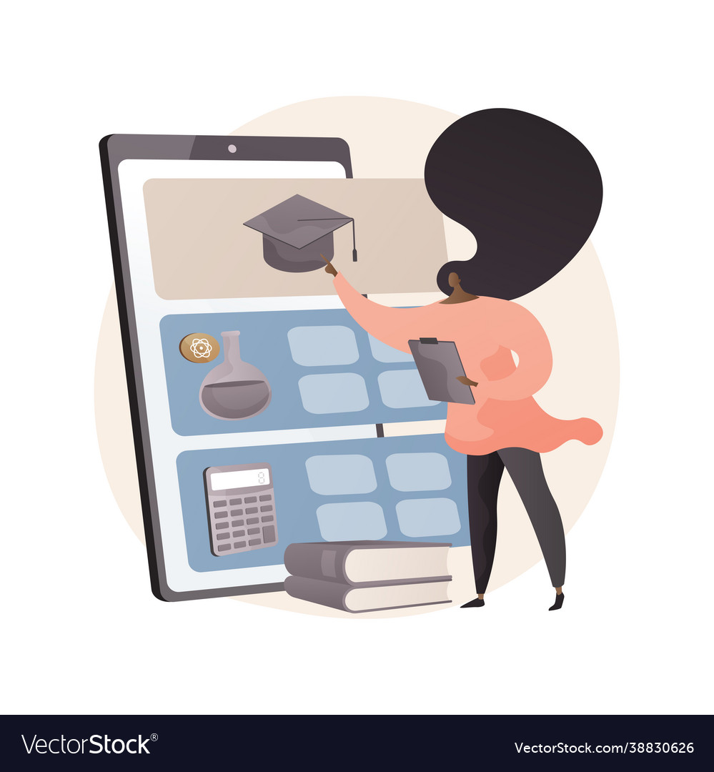 Online Tutoring App And Software Abstract Concept Vector Image