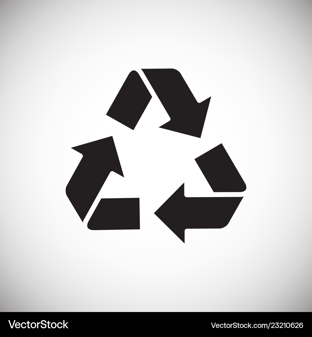Recycle sign icon on white background for graphic Vector Image