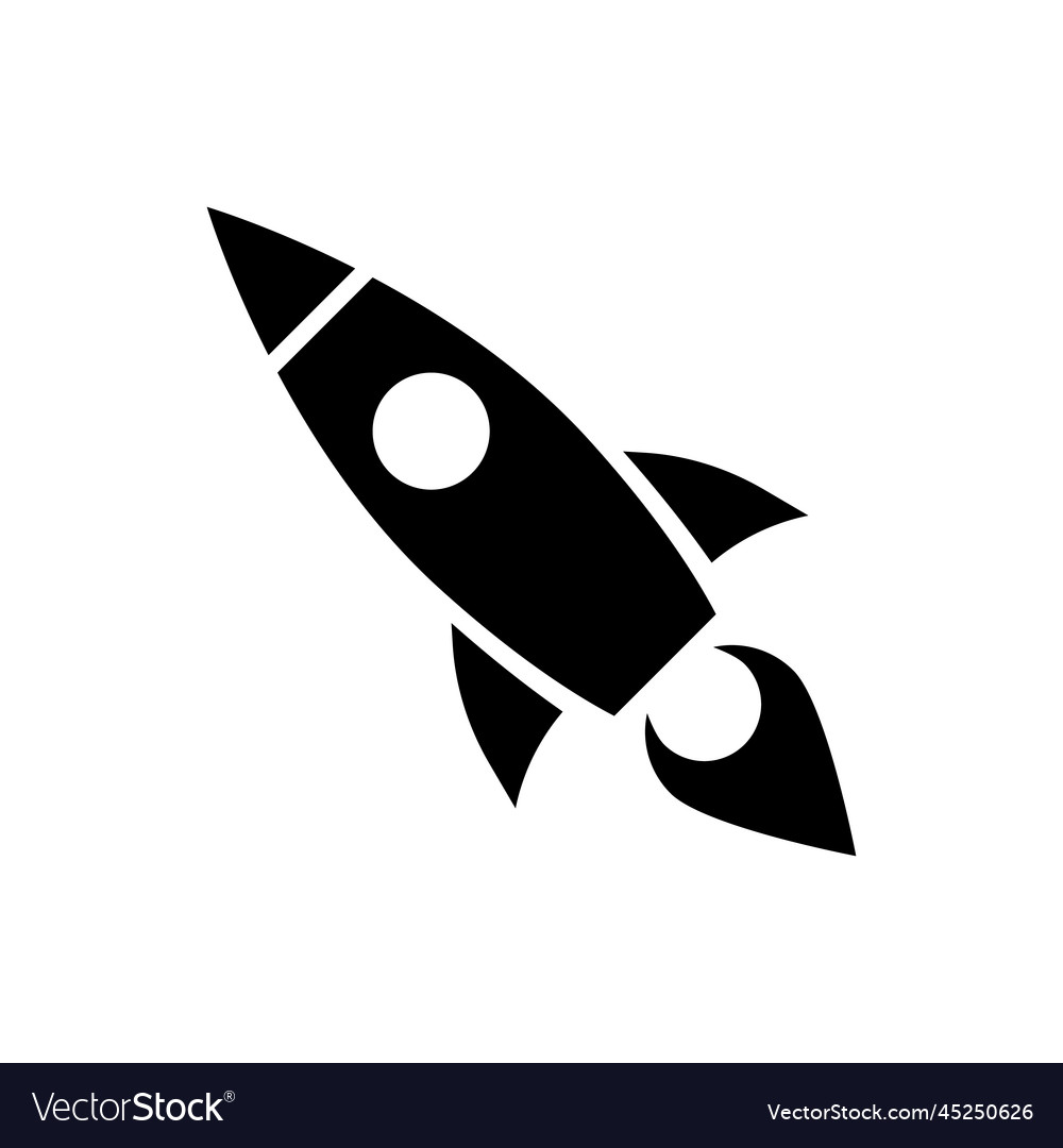 Rocket launch icon or product launch Royalty Free Vector