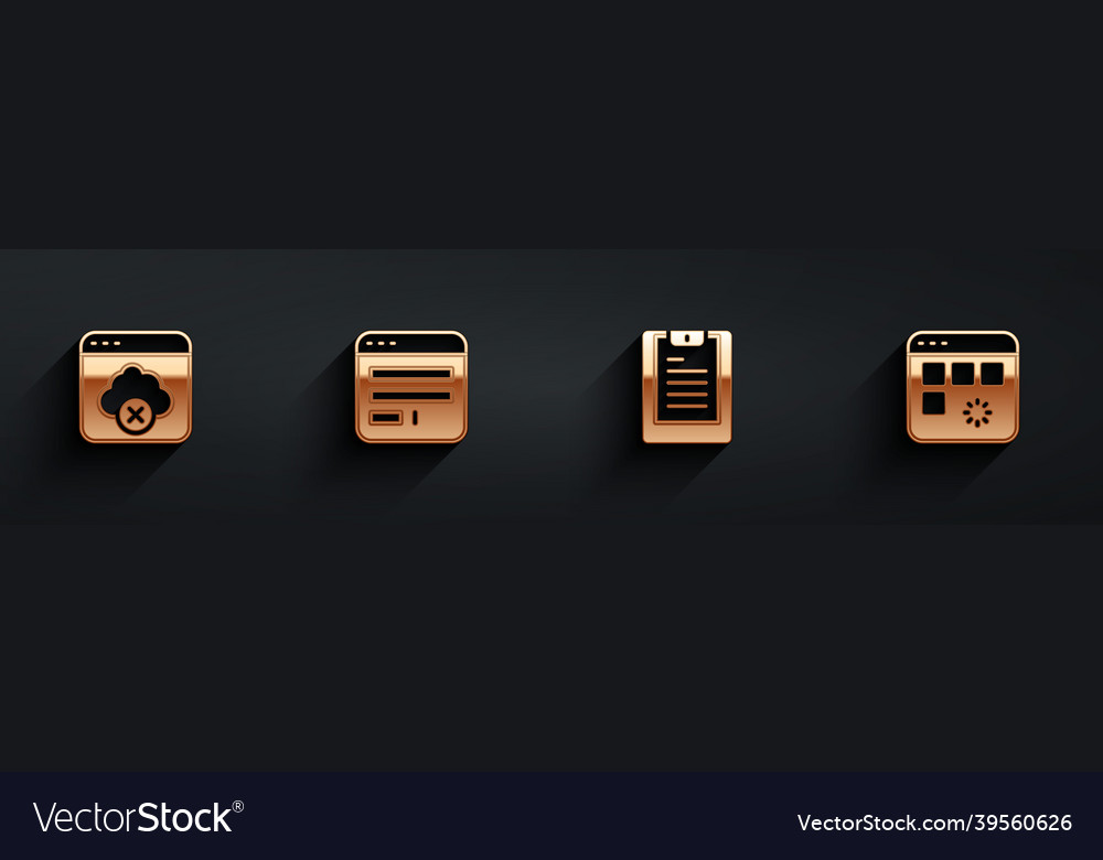 Set failed access cloud storage browser window Vector Image