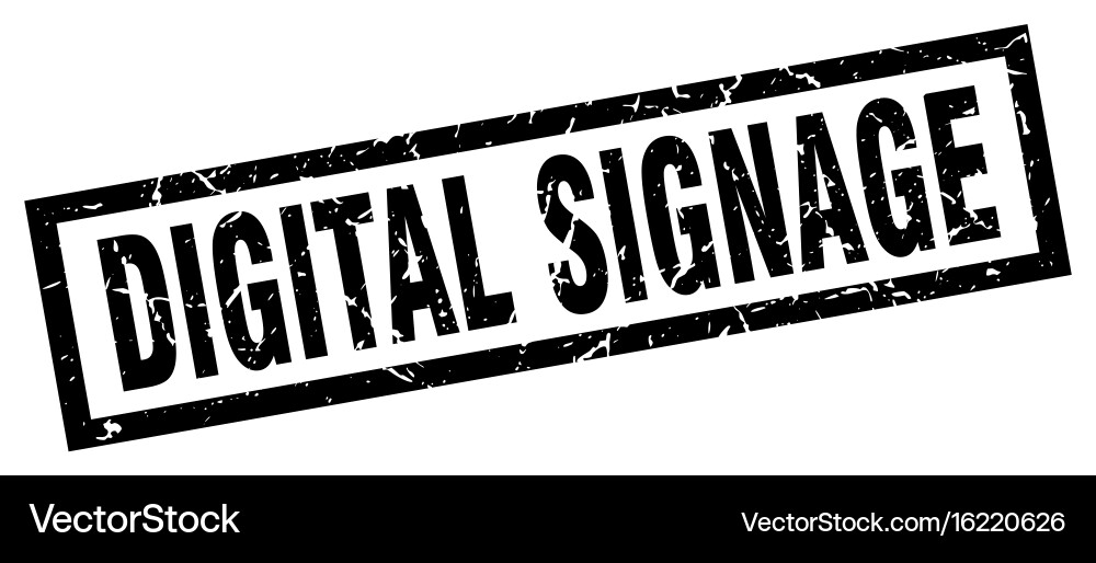 Square grunge black digital signage stamp Vector Image
