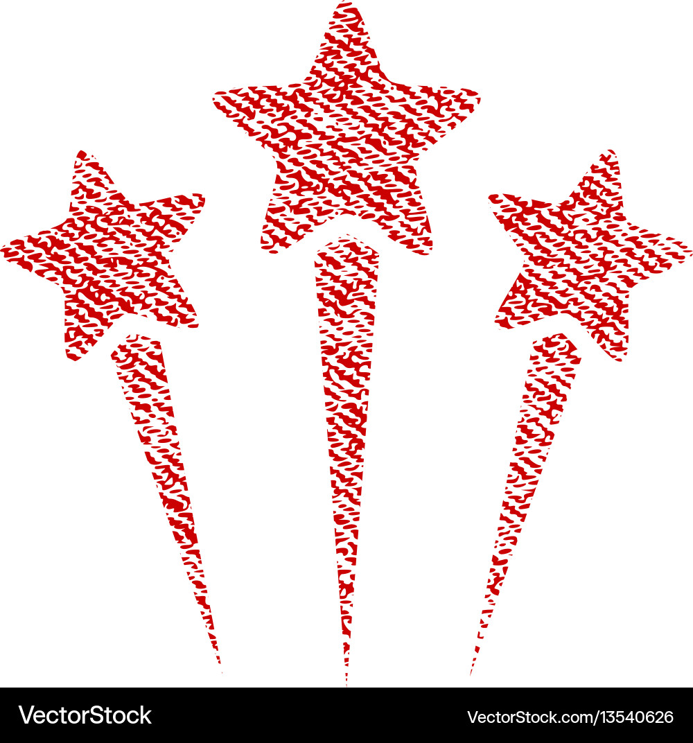 Star salute fabric textured icon Royalty Free Vector Image