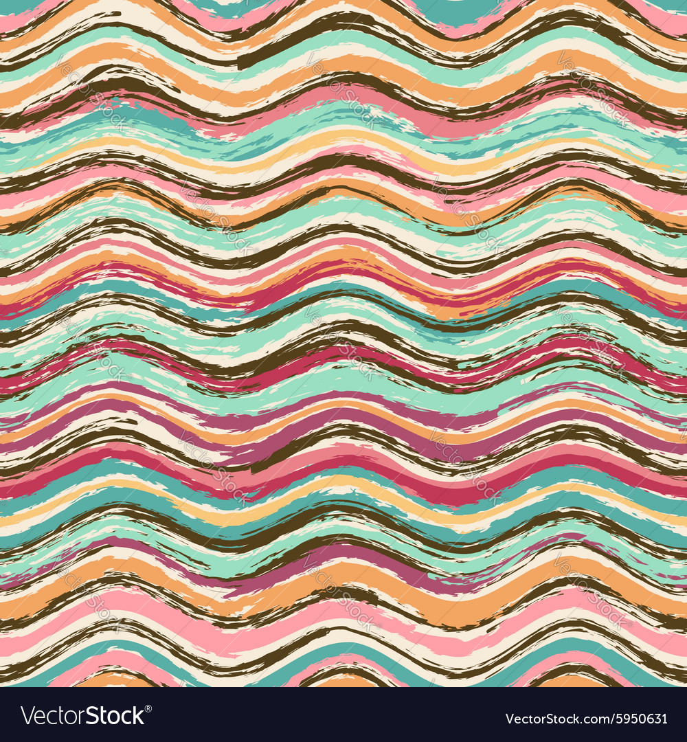 Abstract wavy seamless pattern Royalty Free Vector Image