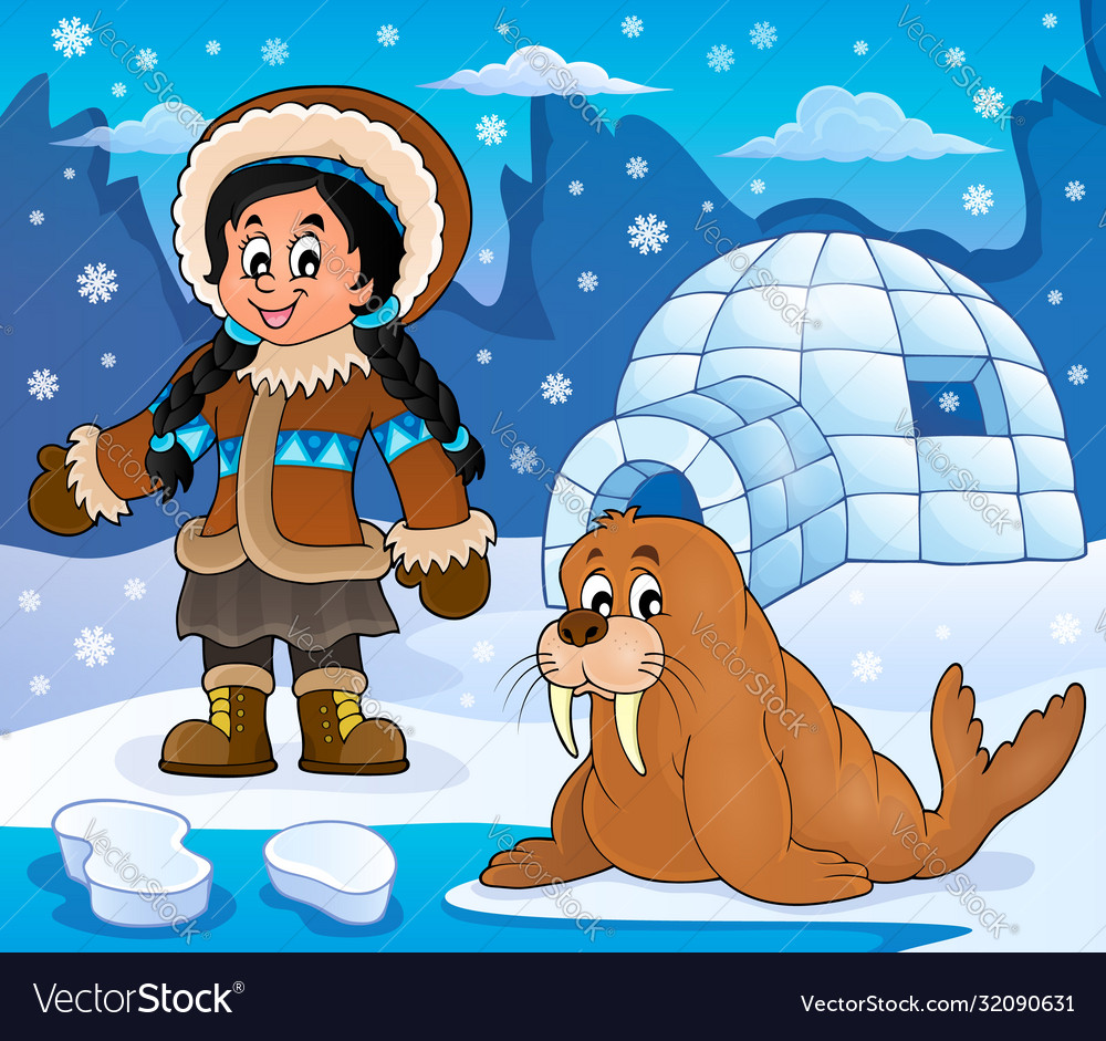 Arctic theme image 4 Royalty Free Vector Image