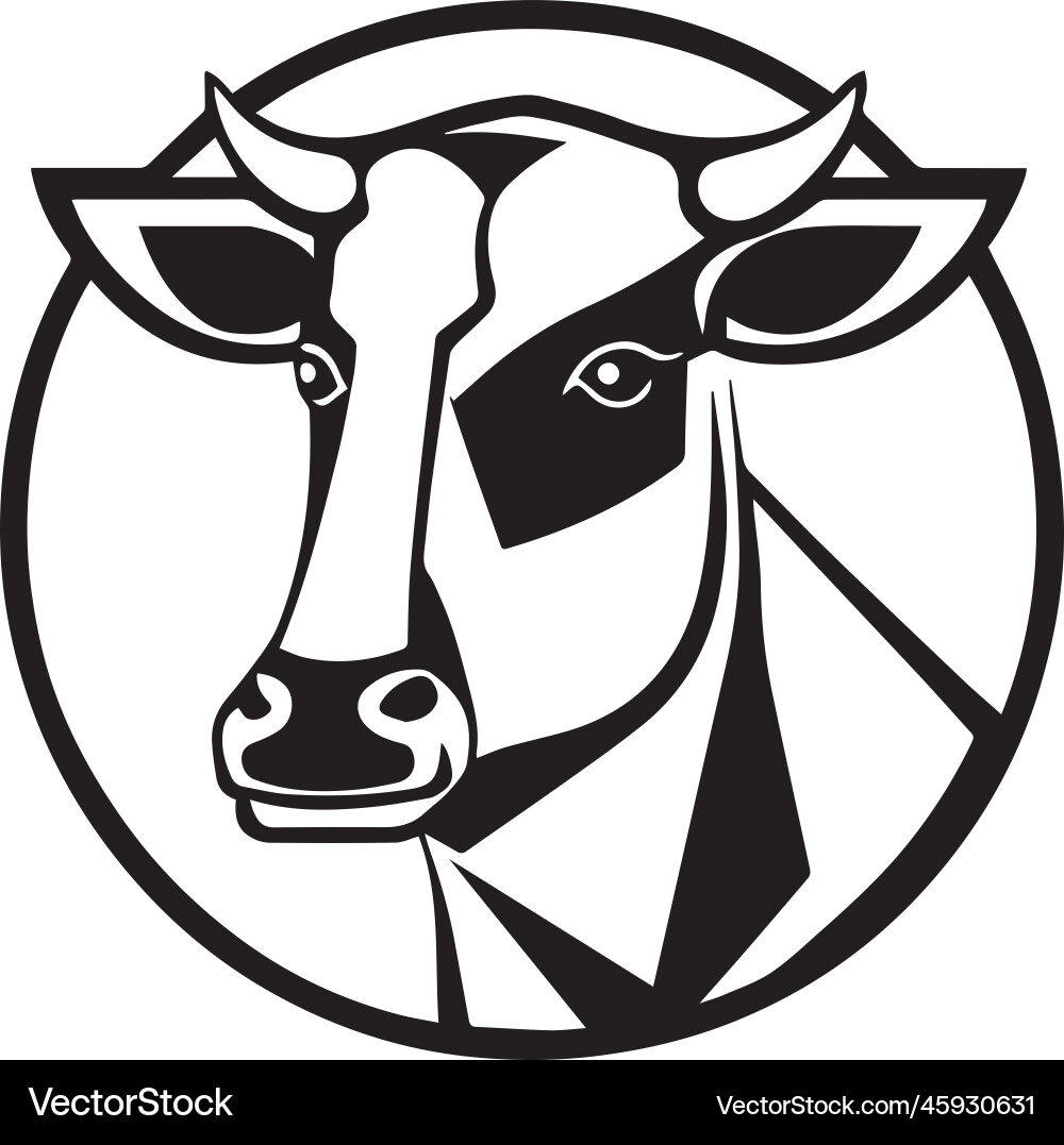 Black angus logo design template cow bull Vector Image
