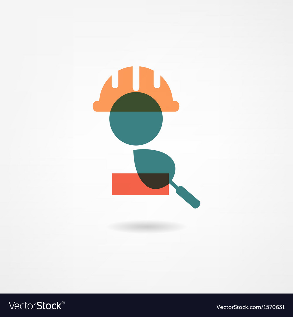 Builder icon Royalty Free Vector Image - VectorStock