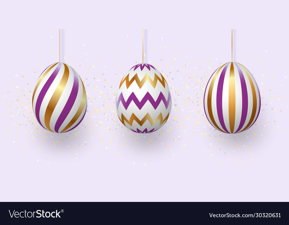 Composition easter eggs festive background Vector Image