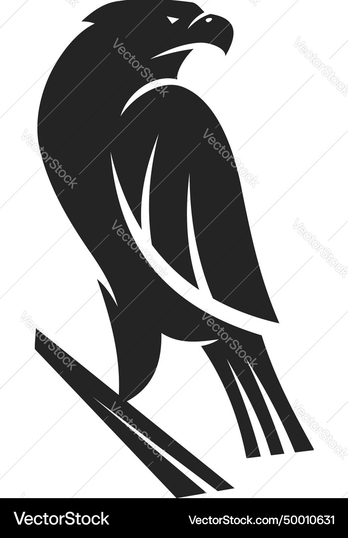 Falcon logo template isolated brand identity icon Vector Image