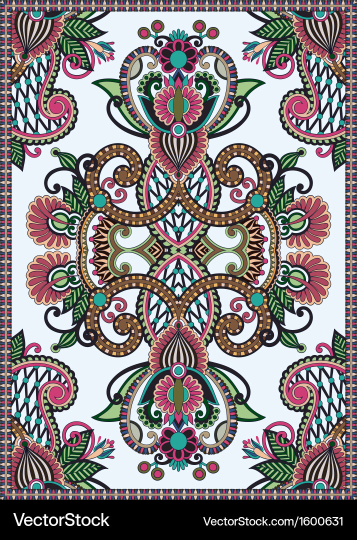 Floral ornamental seamless carpet Royalty Free Vector Image