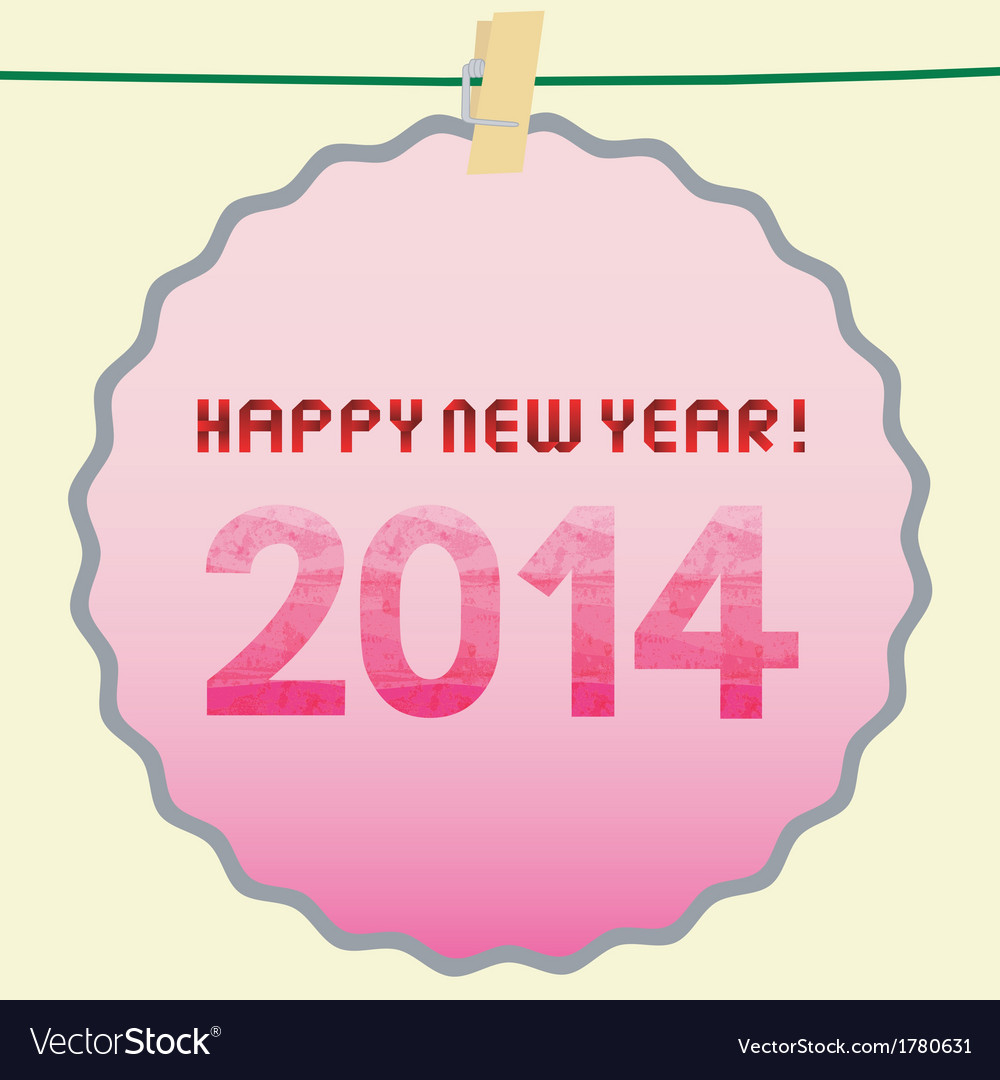 Happy new year 2014 card6 Royalty Free Vector Image