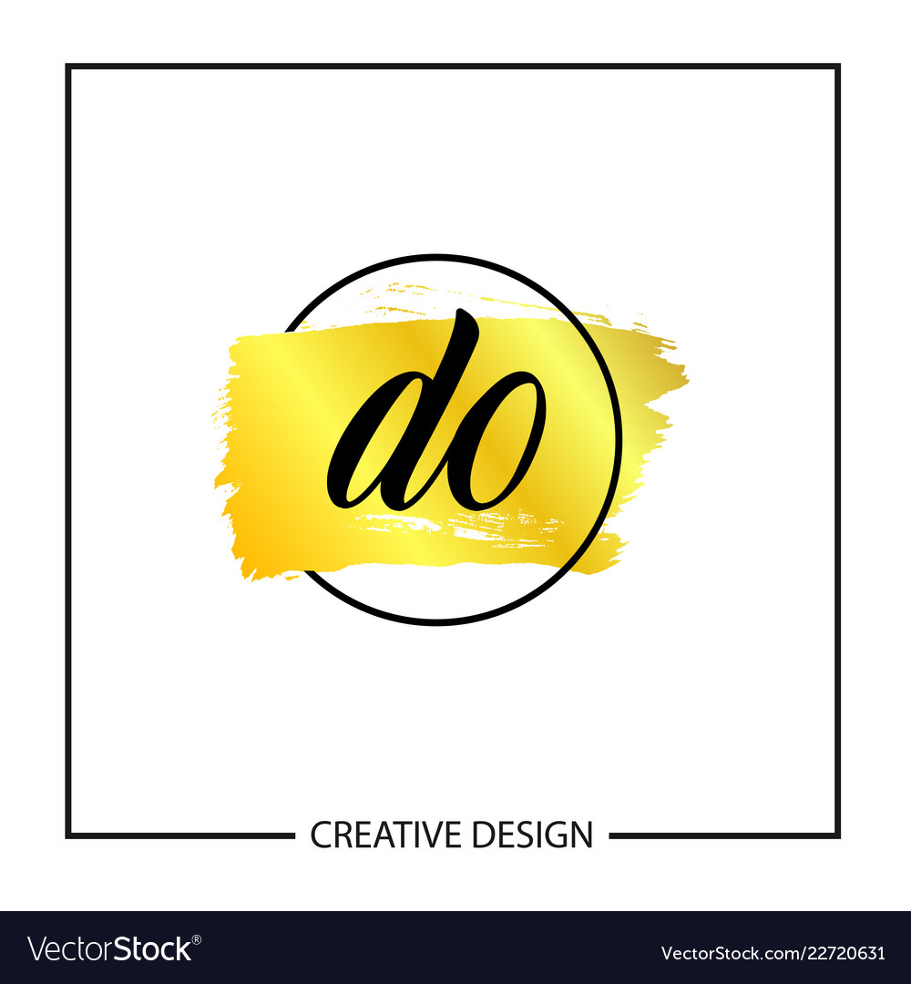 Initial letter do logo template design Royalty Free Vector