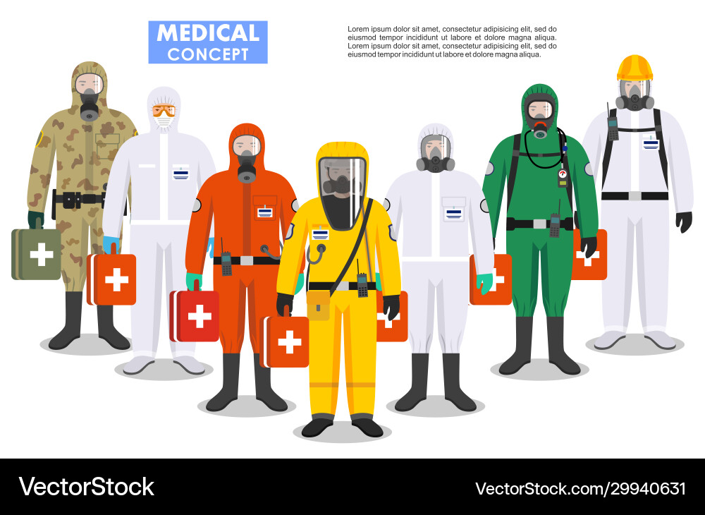 Medical concept detailed different doctors Vector Image