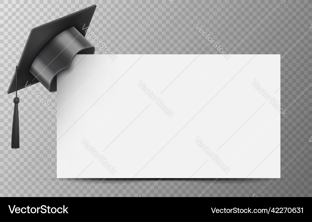Realistic graduate college high school Royalty Free Vector