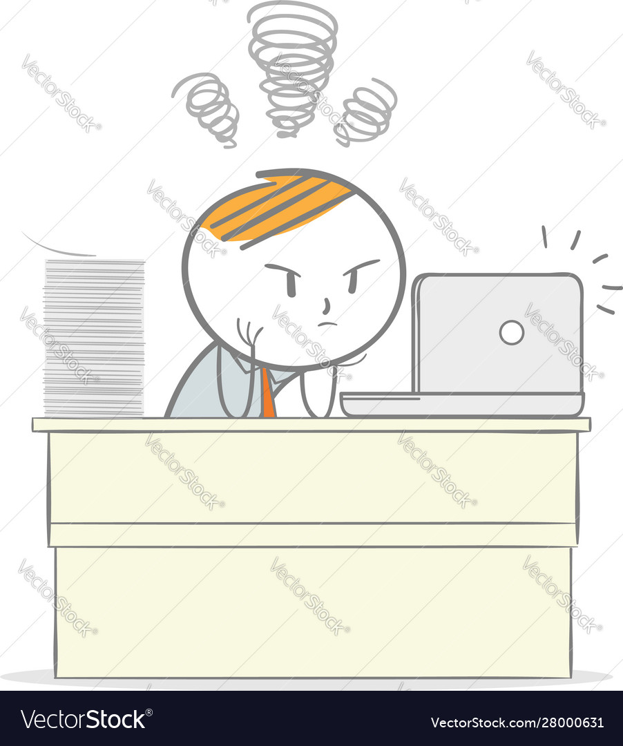 Stressed Royalty Free Vector Image - VectorStock