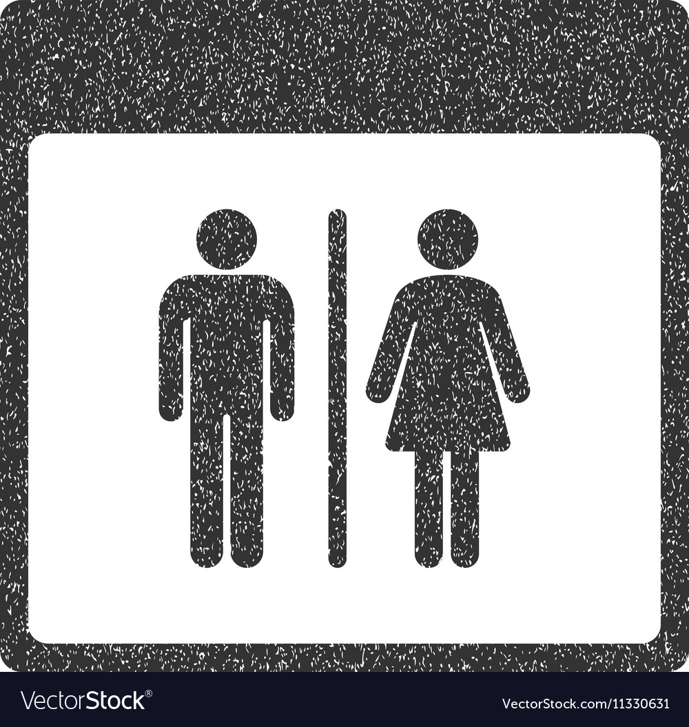 Toilet persons calendar page grainy texture icon Vector Image Toilet persons calendar page grainy texture icon Vector Image