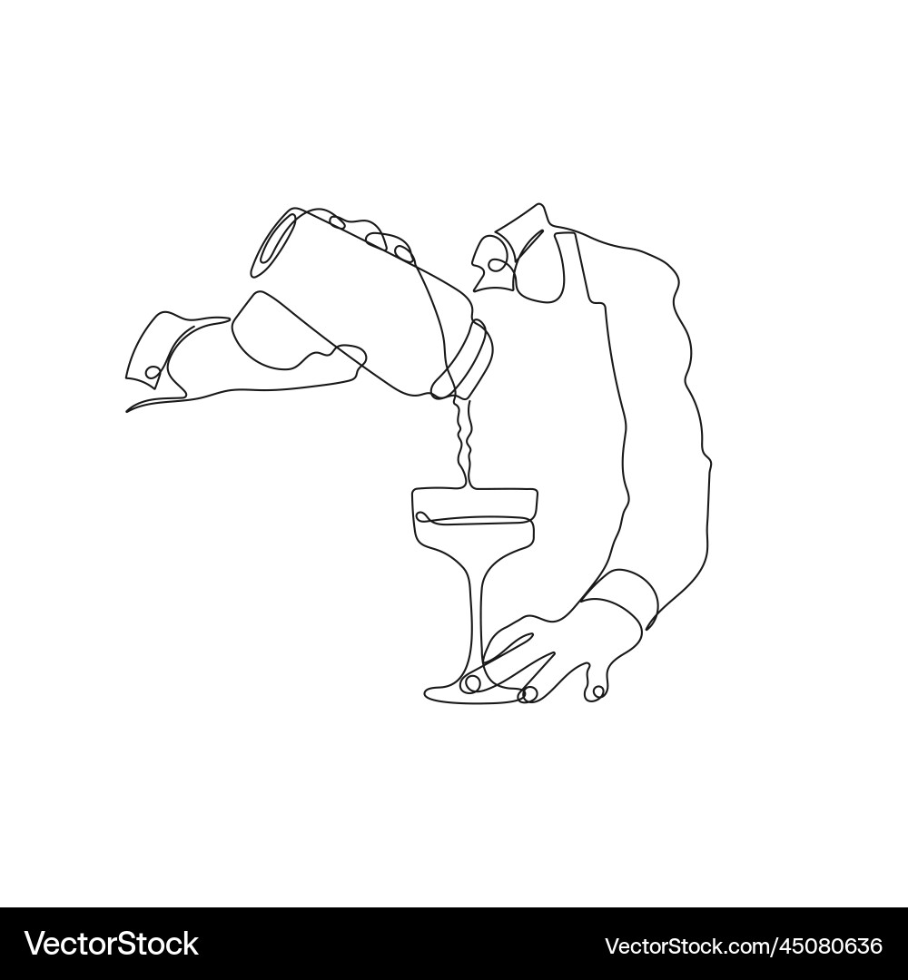 Barmen making cocktail bartender barman barista Vector Image