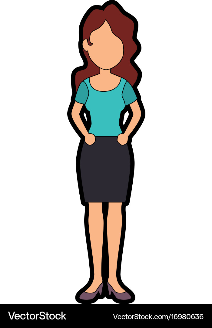 Beautiful woman cartoon Royalty Free Vector Image