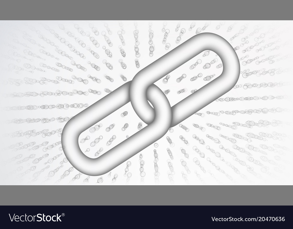 Blockchain hyperlink symbol Royalty Free Vector Image