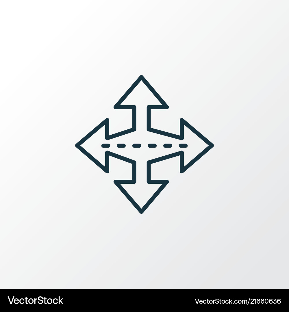 Crossroad icon line symbol premium quality Vector Image