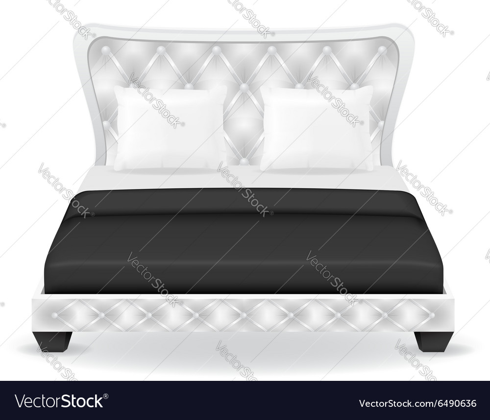 Double bed 02 Royalty Free Vector Image - VectorStock