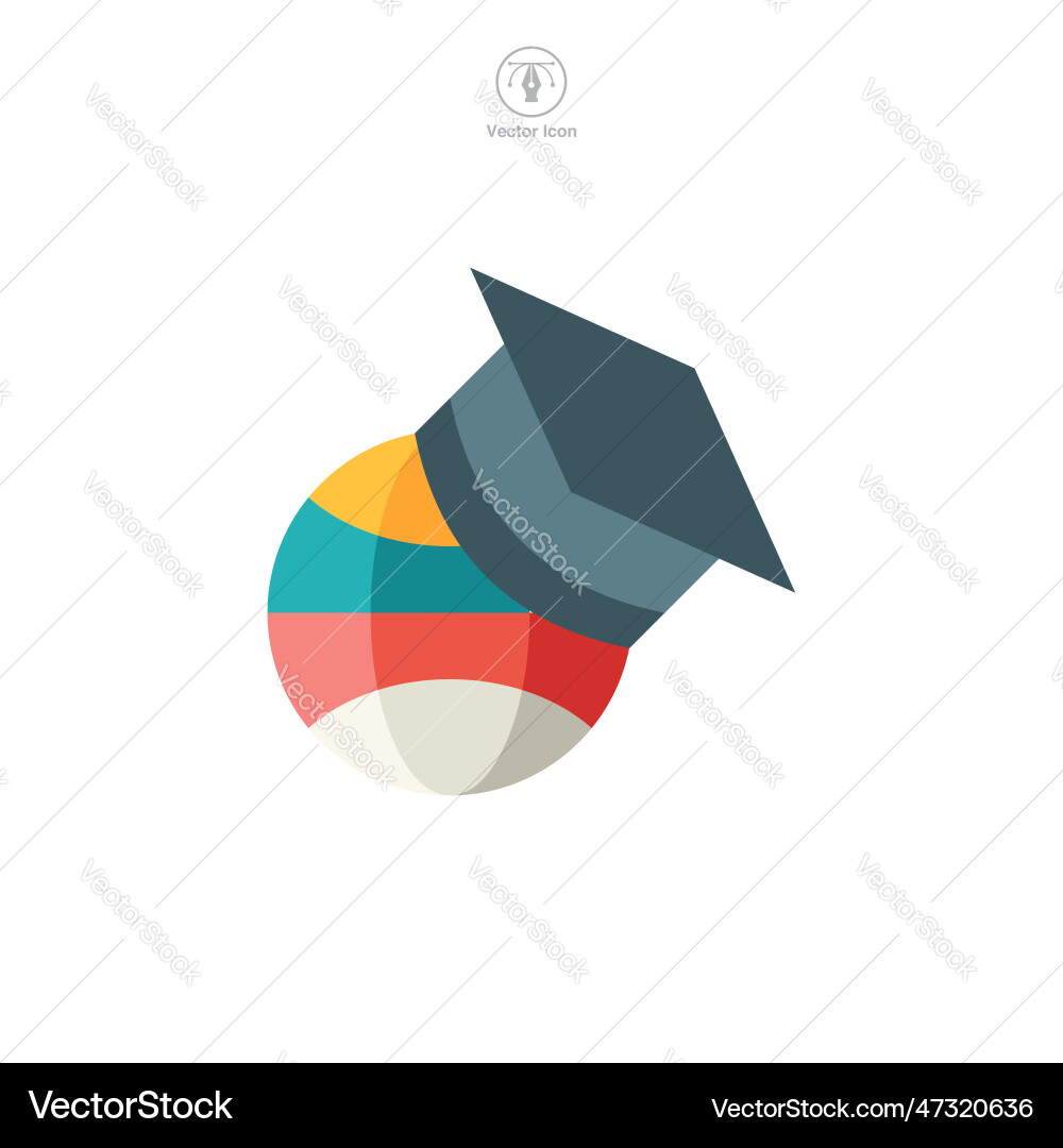 Global education icon symbol template for graphic Vector Image