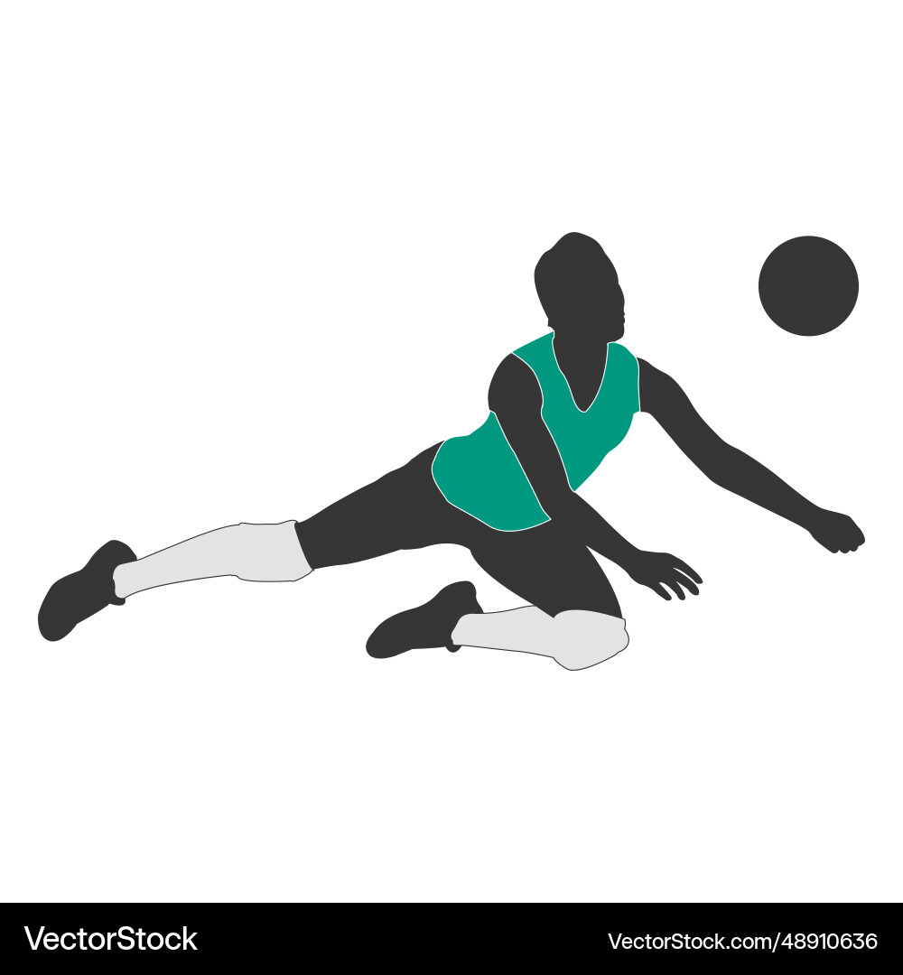 Male volleyball player 8 Royalty Free Vector Image