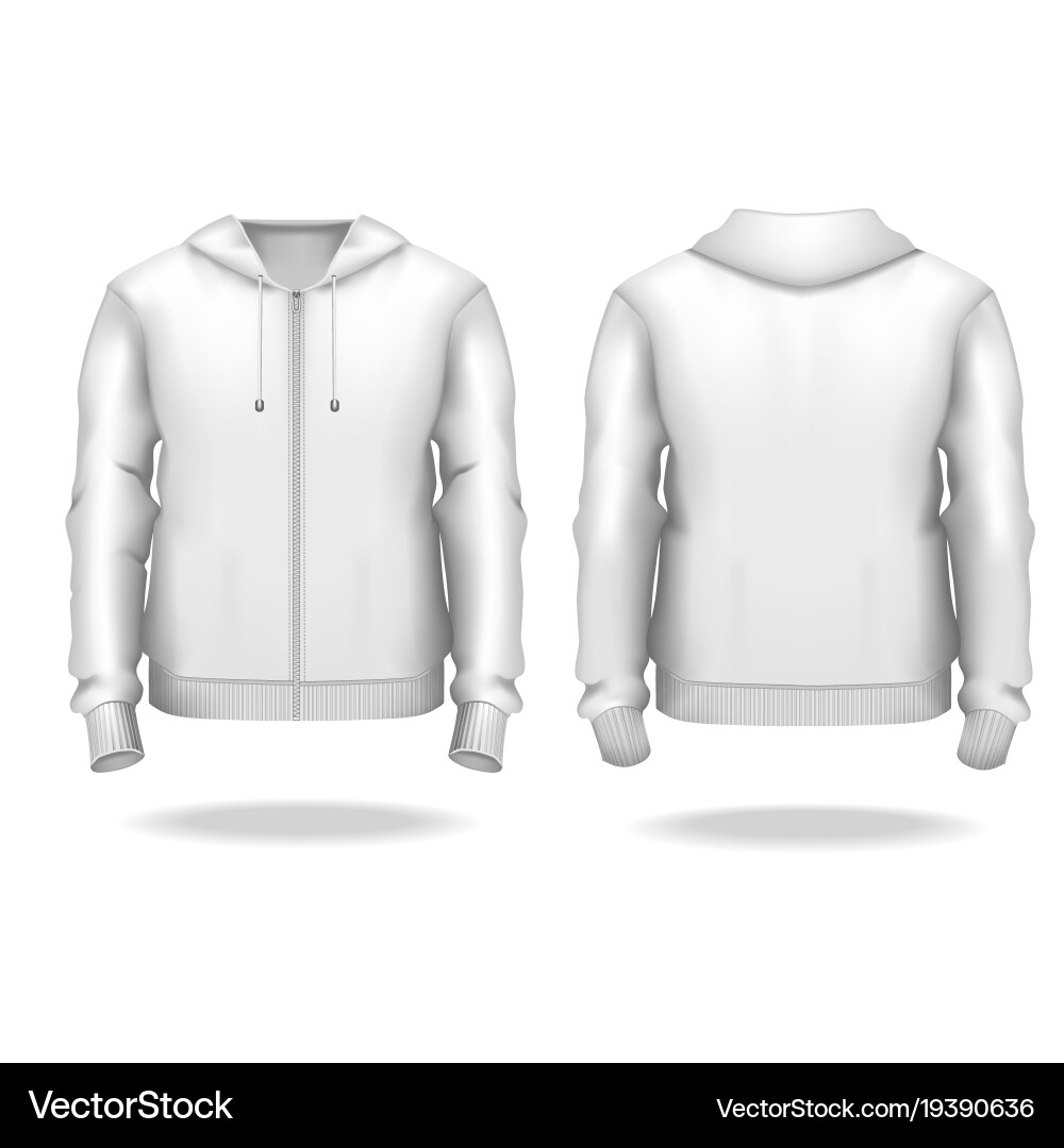 Realistic detailed 3d template blank white male Vector Image