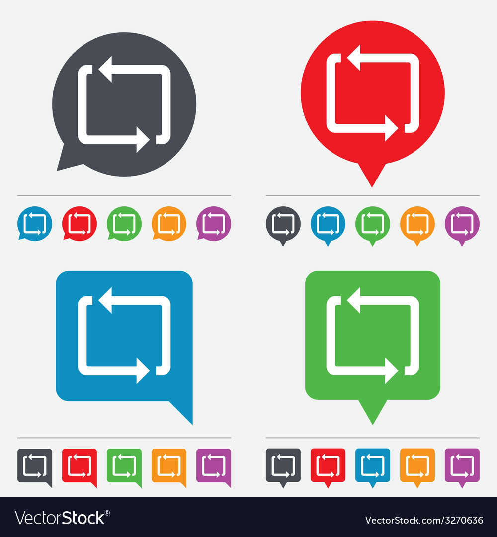 Repeat icon loop symbol refresh sign Royalty Free Vector