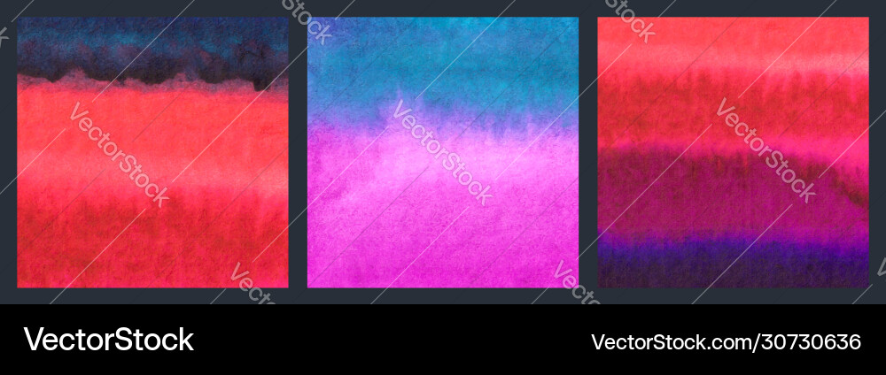 Watercolor textures set abstract colorful hand Vector Image