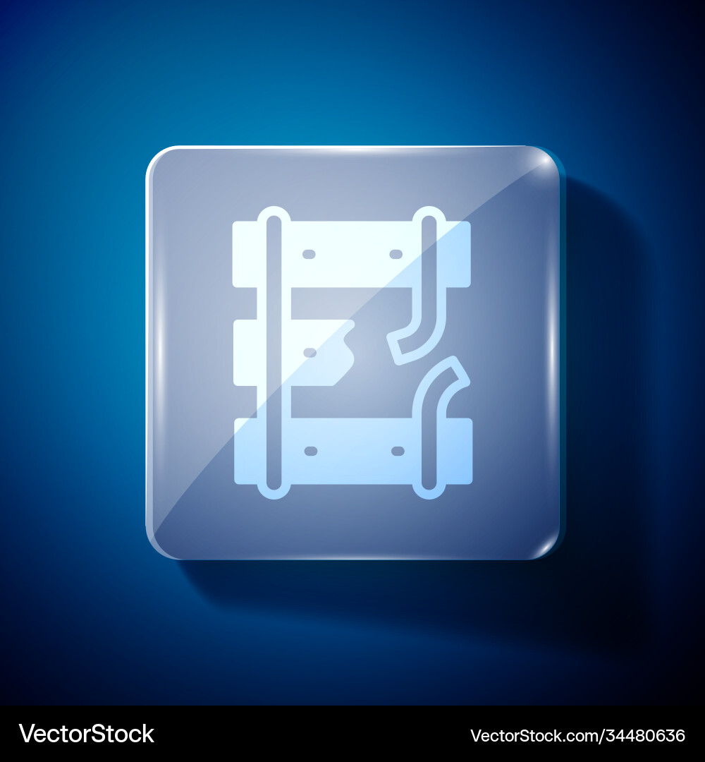 White broken or cracked rails on a railway icon Vector Image