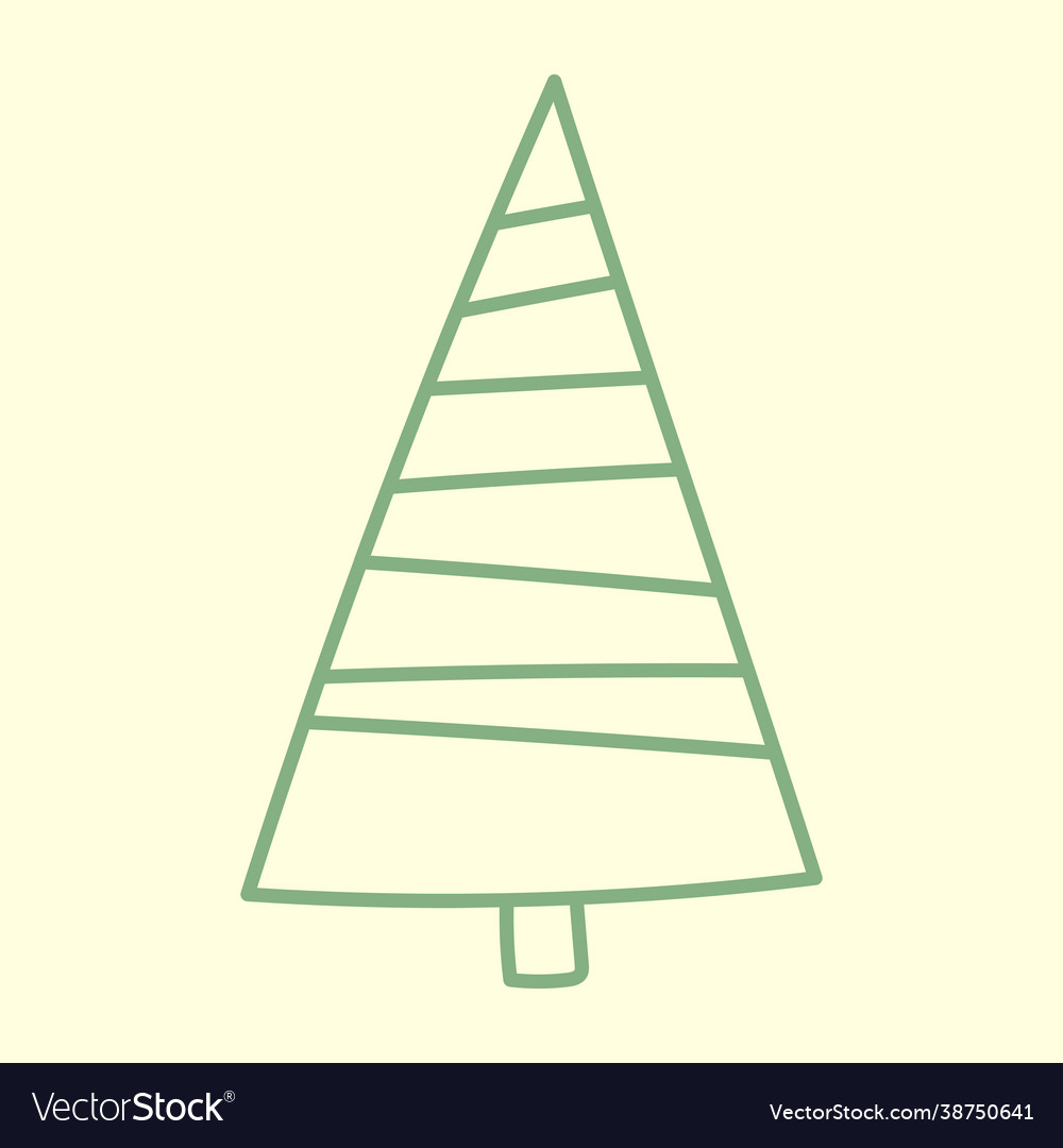 Conical tree Royalty Free Vector Image - VectorStock