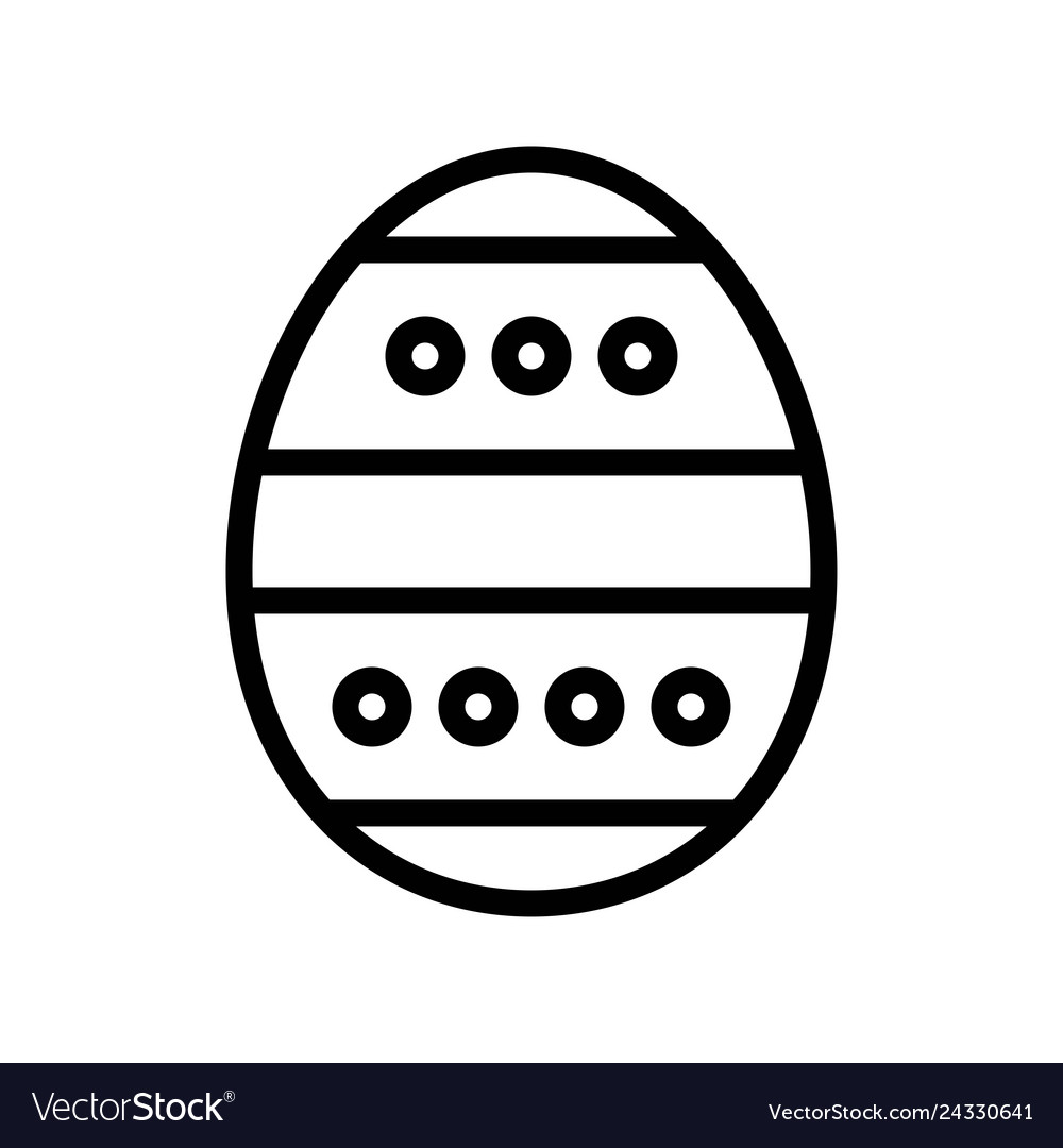 Easter egg easter line icon editable stroke Vector Image