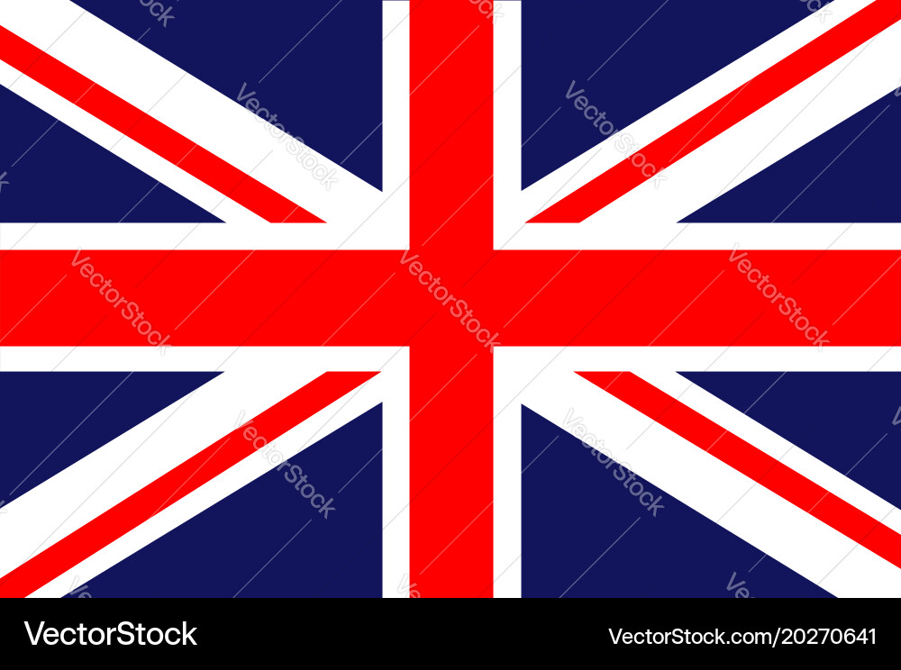 Flag of great britain Royalty Free Vector Image