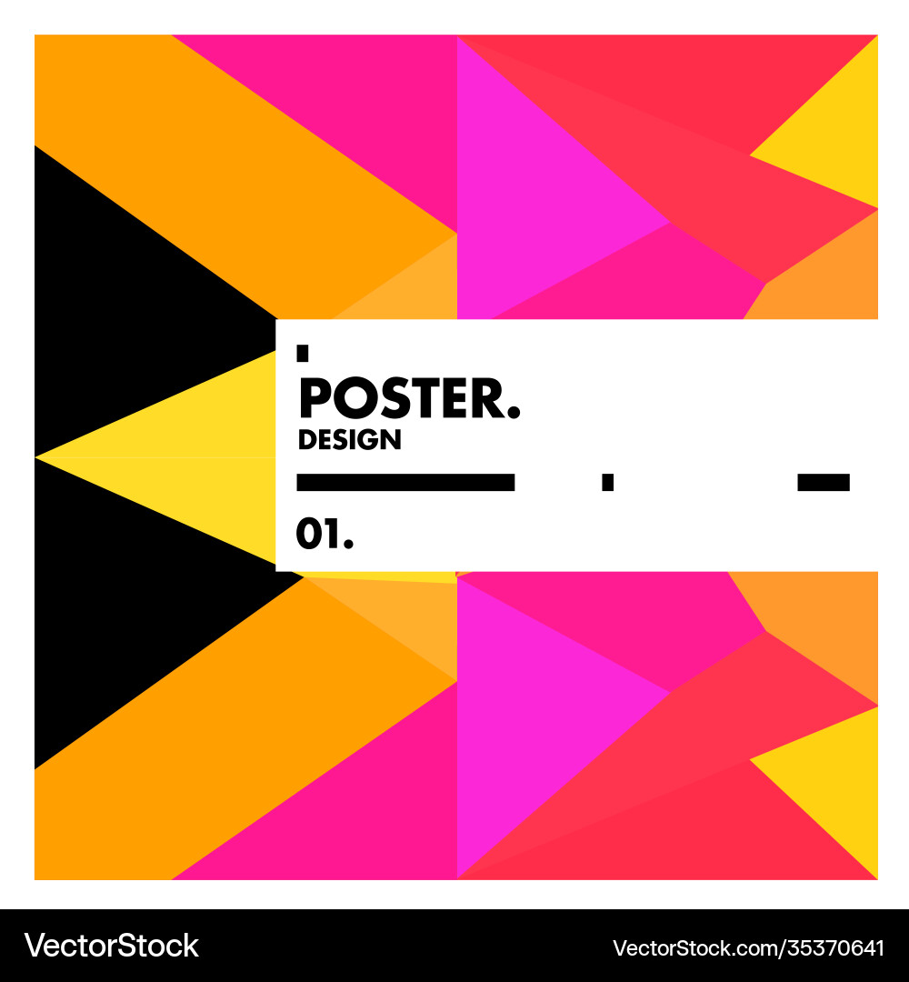 Geometric colorful pattern for poster and banner Vector Image