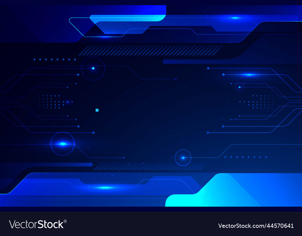Gradient blue technology background design Vector Image