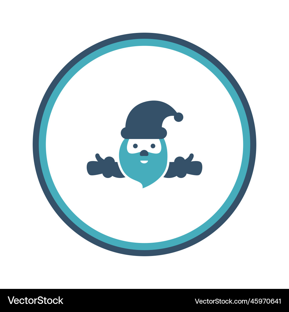 Santa creative icon from christmas icons Vector Image