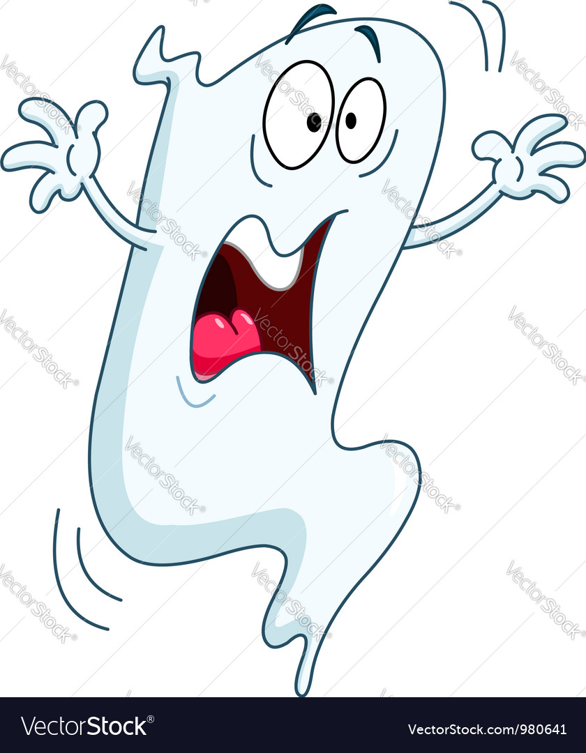 Scared ghost Royalty Free Vector Image - VectorStock