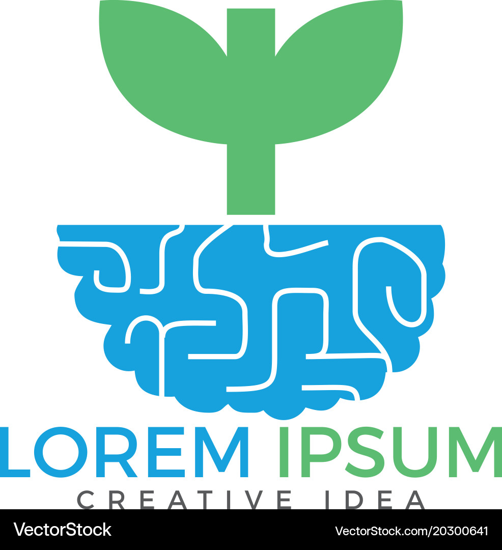 Smart grow logo design Royalty Free Vector Image