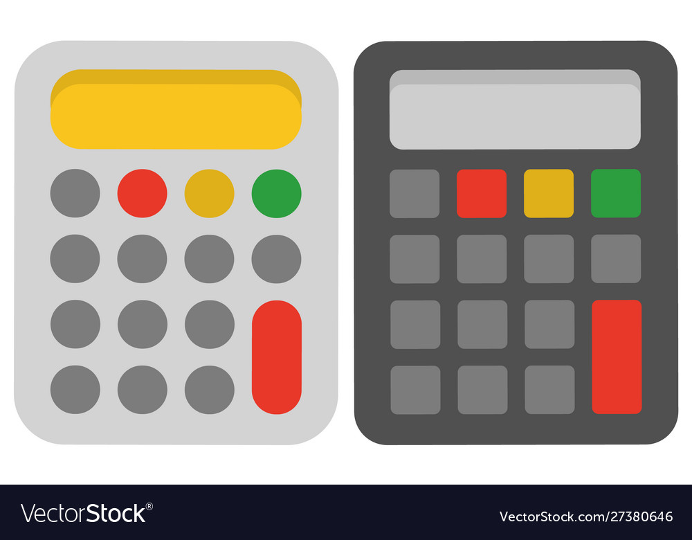 Calculator with buttons device for calculation Vector Image