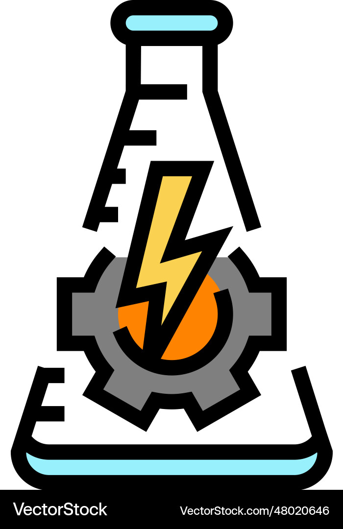 Catalyst chemical reactions color icon Royalty Free Vector