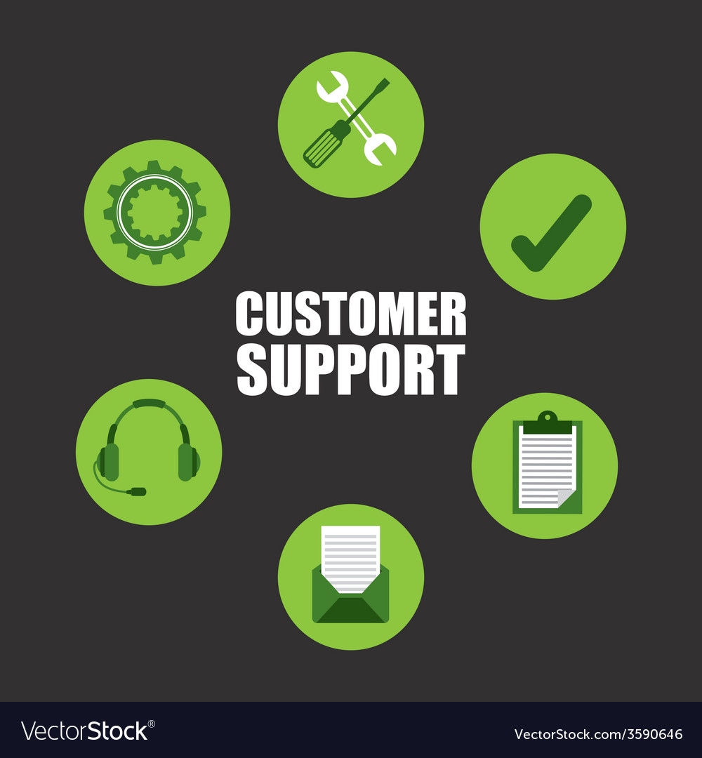 Customer support Royalty Free Vector Image - VectorStock
