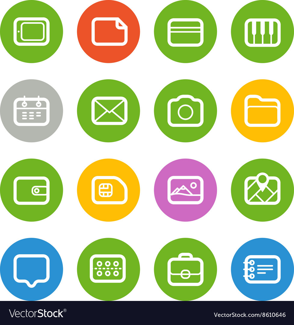 Different web icons set isolated on white flat Vector Image